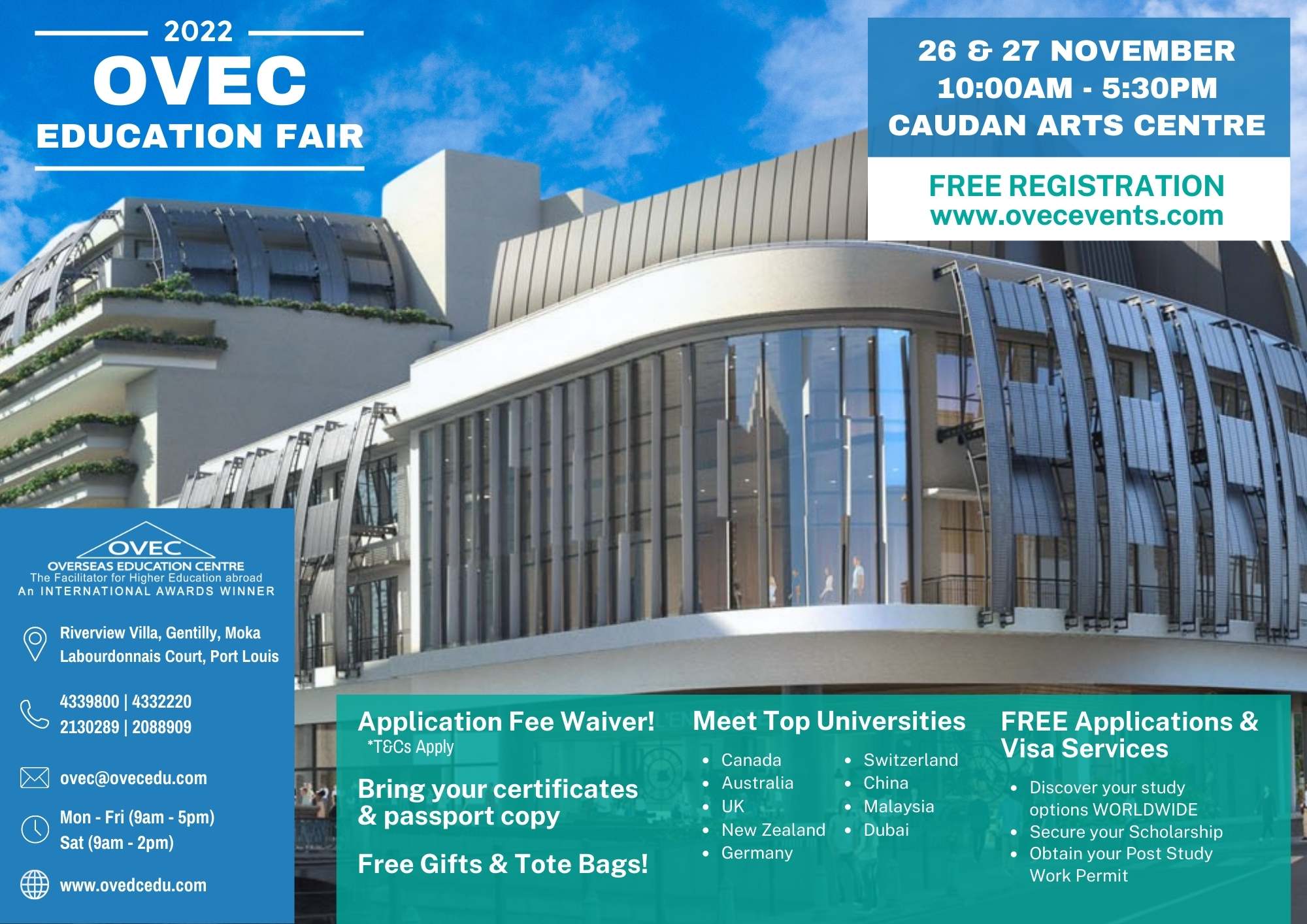 OVEC In Person Education Fair Nov 26th-27th November 2022 - DO NOT MISS OUT! - Overseas ...