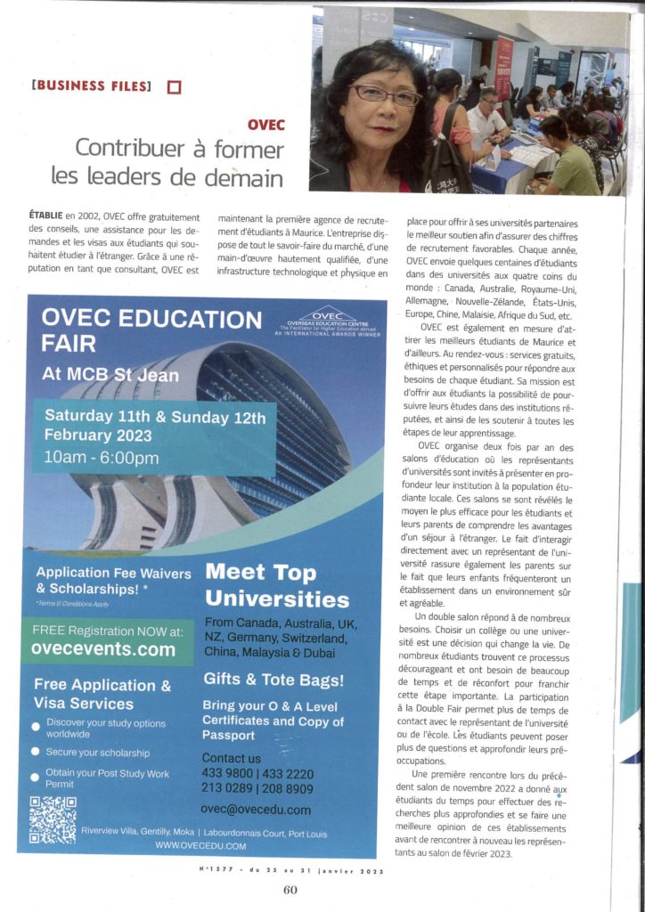 Business Magazine Article on the OVEC February 2023 Fair - Overseas ...