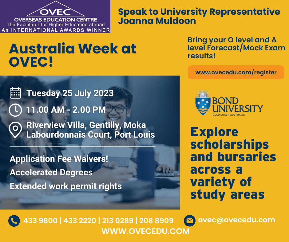 OVEC Open Days: 15 July - 5 August 2023! Application fee waiver & scholarships! Schedule of ...