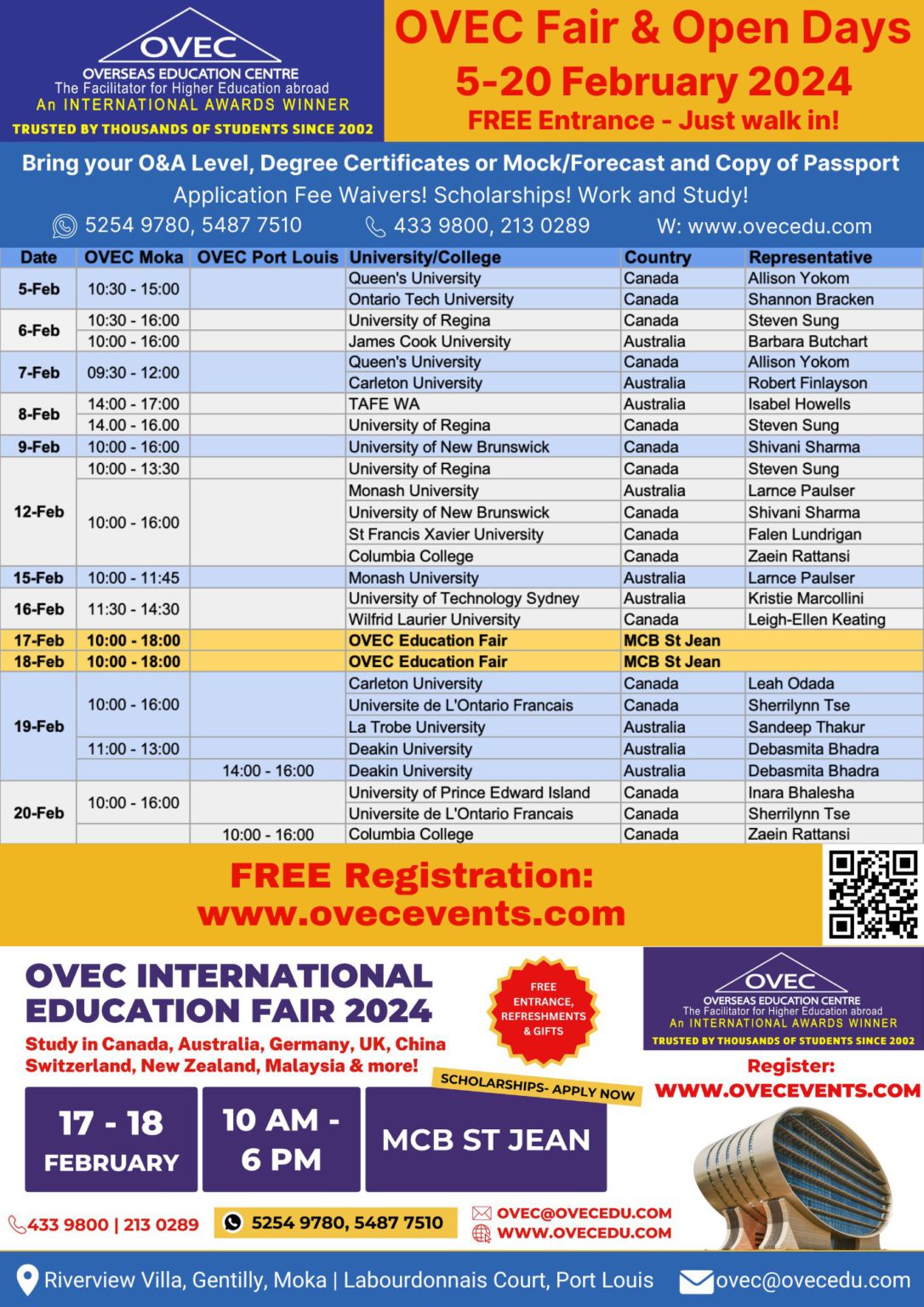 OVEC International Education Fair & Open Days Feb 2024 - Meet ...