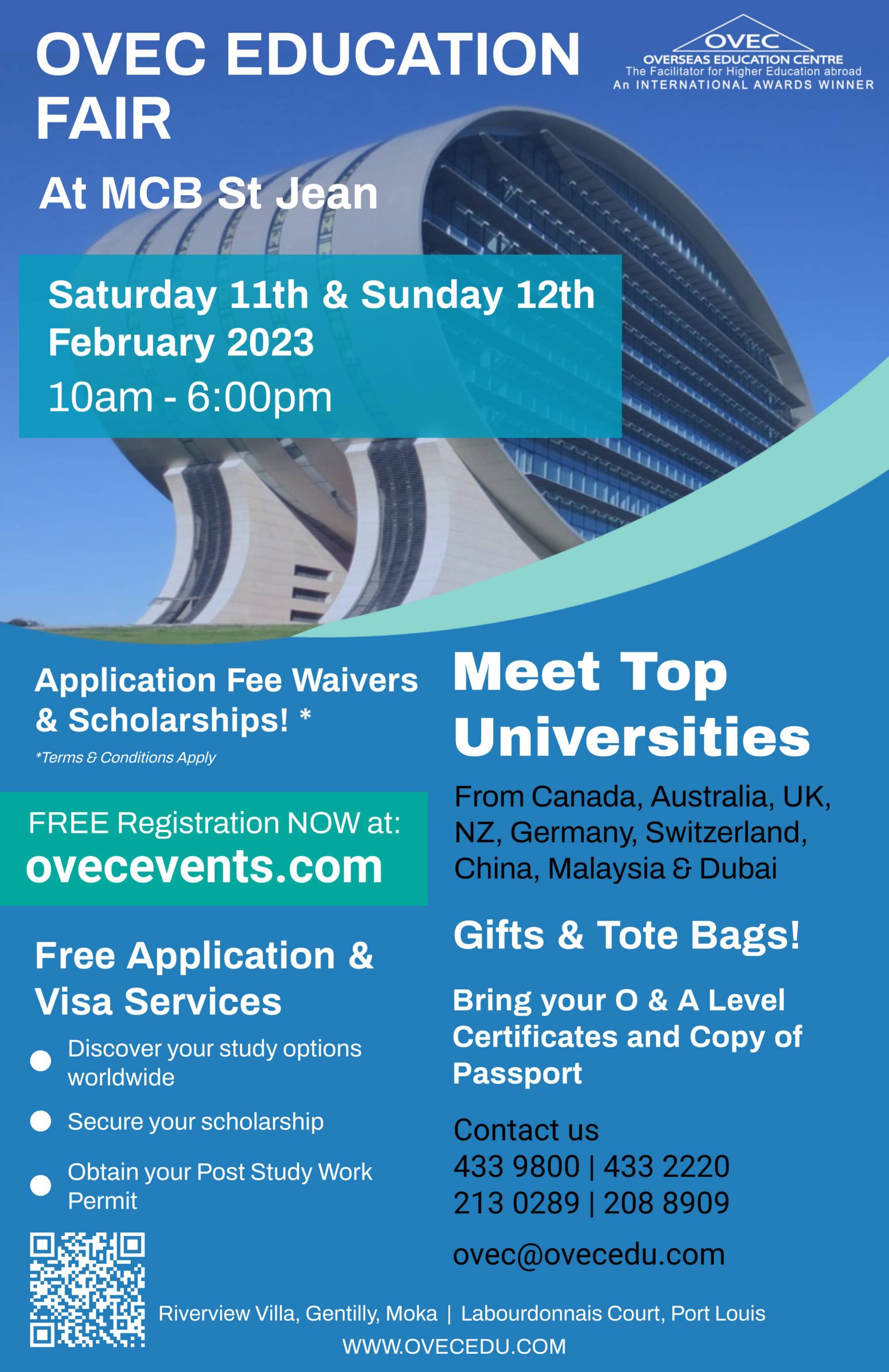 OVEC In Person Education Fair Feb 11th-12th February 2023 – DO NOT MISS OUT! - Overseas ...